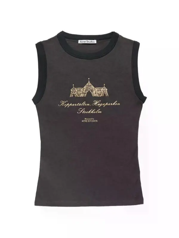 Acne Studios Graphic Print Tank Top - Grey
