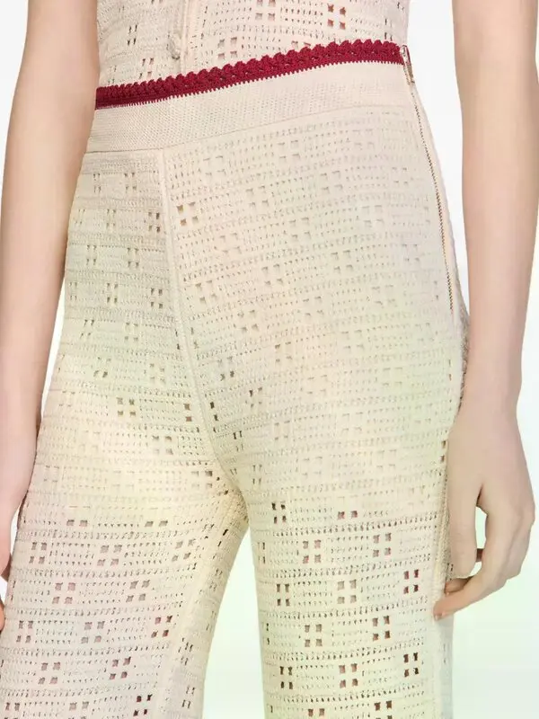 Sandro Crochet-knit Trousers
