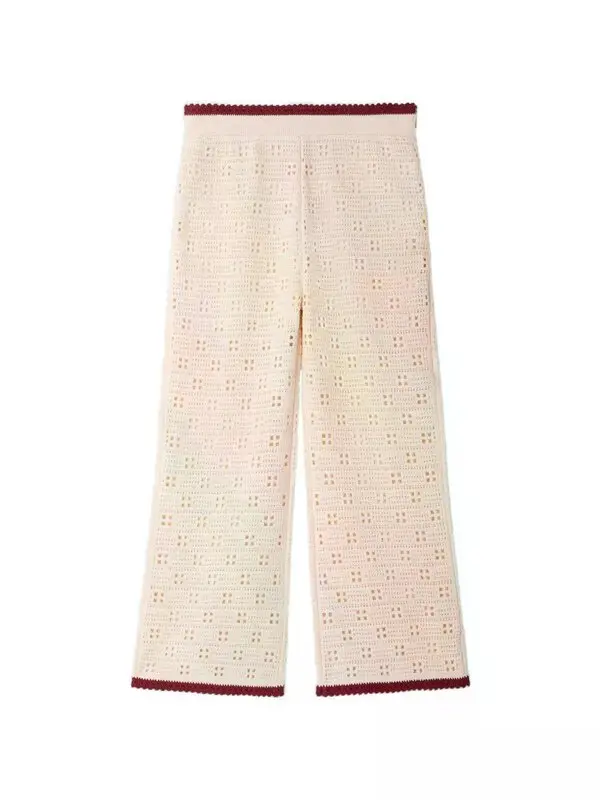 Sandro Crochet-knit Trousers - White