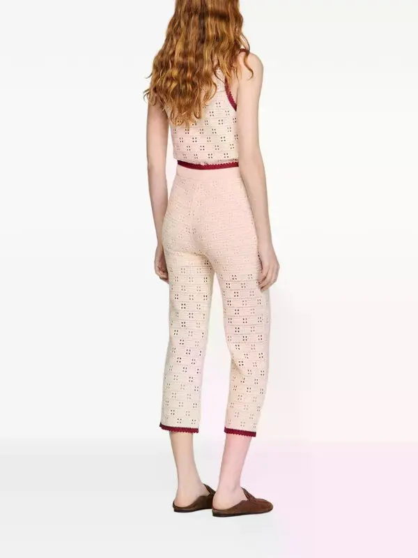 Sandro Crochet-knit Trousers - White