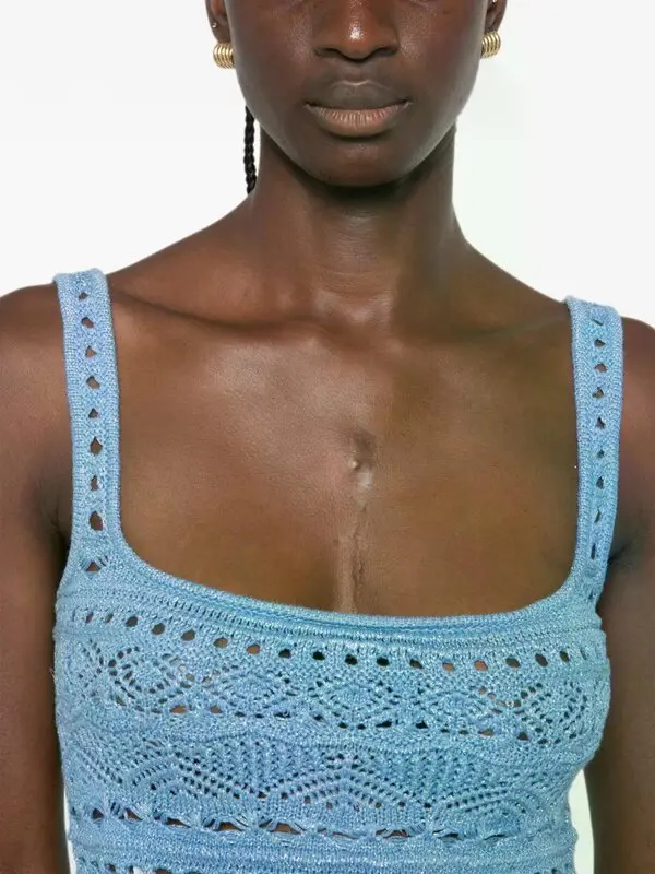 Retrofete Crochet Ruffled Top