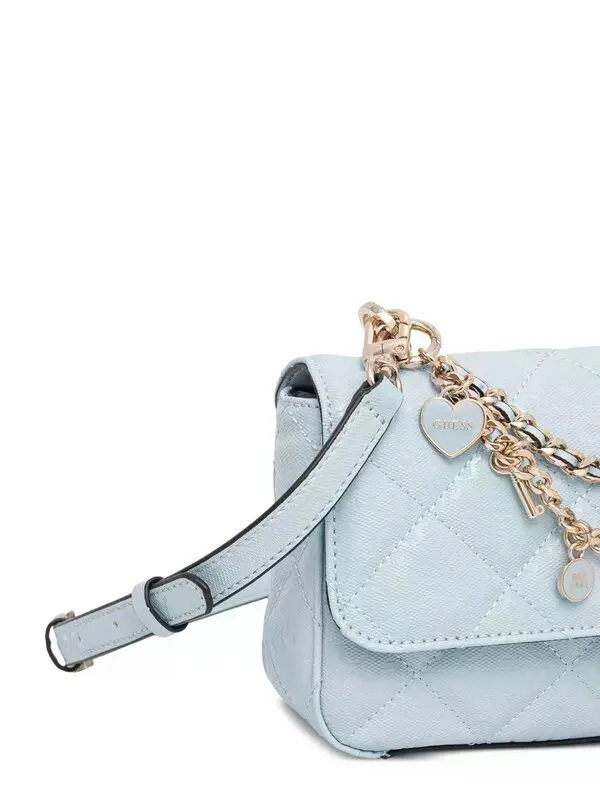 Guess Libby Quilted Charm Shoulder Bag