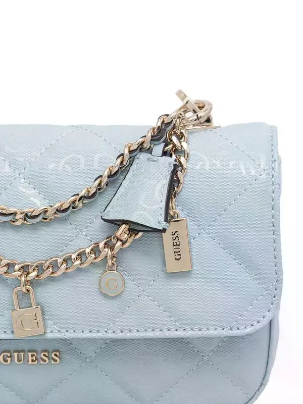 Guess Libby Quilted Charm Shoulder Bag