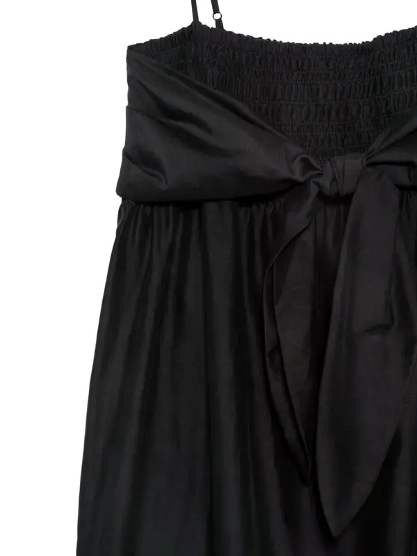Vince Square Neck Midi Dress With Bow Detail