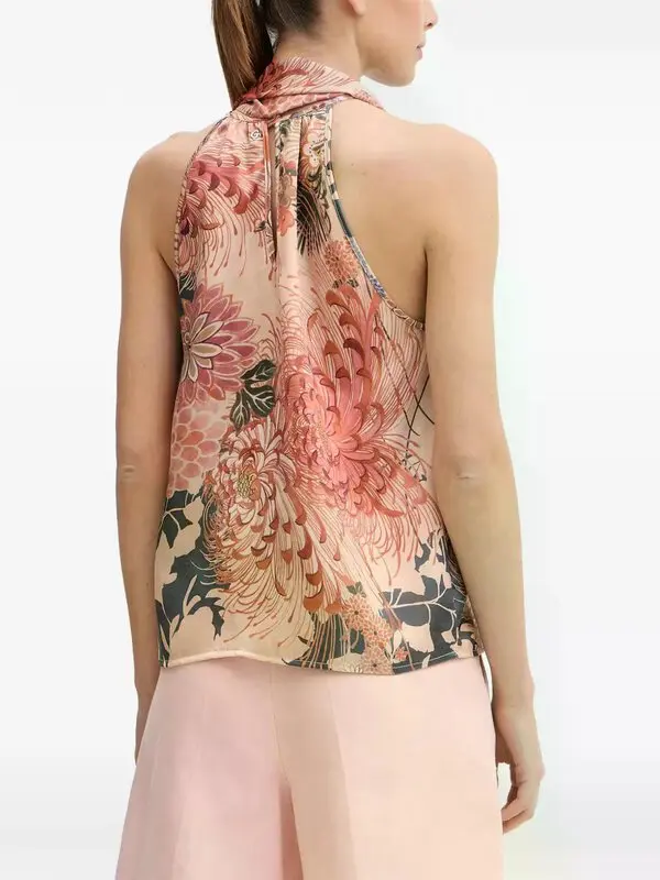 Guess Floral-print Halterneck Blouse