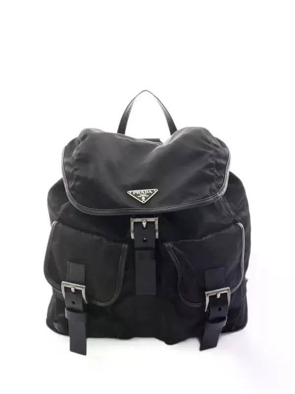 Prada 2000s Triangle-logo Buckle Backpack