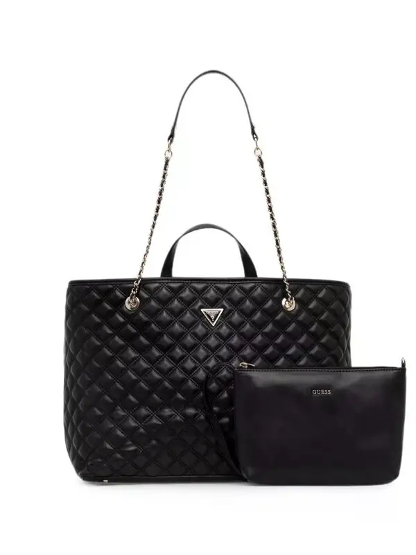 Guess Giully Quilted Logo-plaque Tote Bag