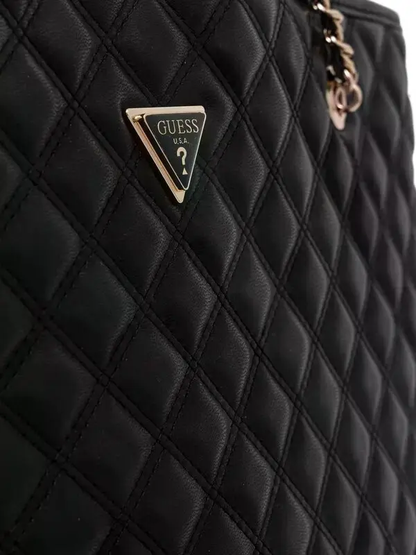 Guess Giully Quilted Logo-plaque Tote Bag