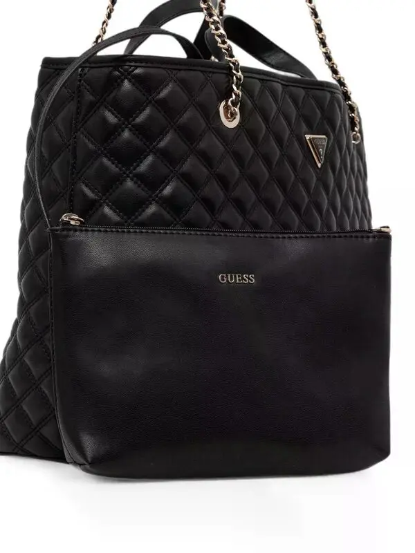 Guess Giully Quilted Logo-plaque Tote Bag