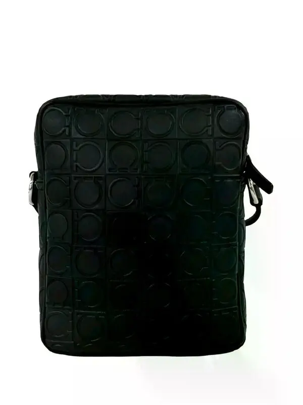 FERRAGAMO Gancini Embossed Leather Crossbody Bag