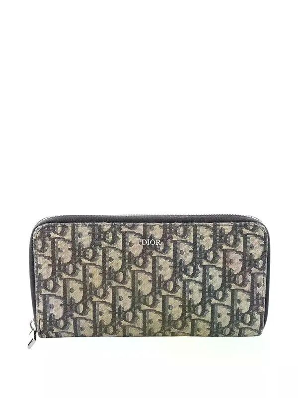 Dior 2023-2026 Oblique Canvas Wallet Long Wallets