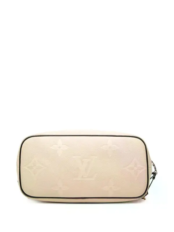 LOUIS VUITTON Monogram Empreinte Wild At Heart Neverfull Mm Tote Bag - White