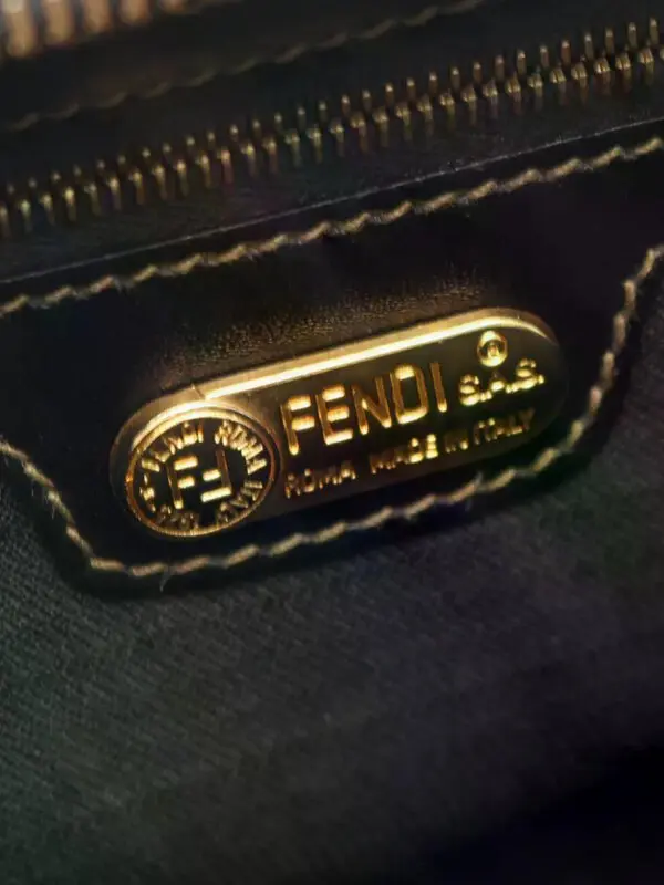 Fendi Pequin Boston Bag
