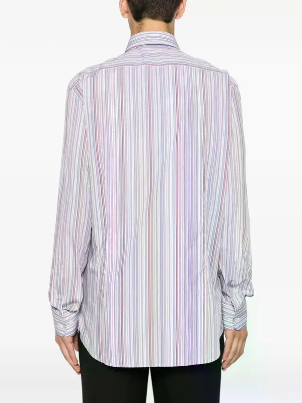 Etro Striped Embroidered-logo Shirt