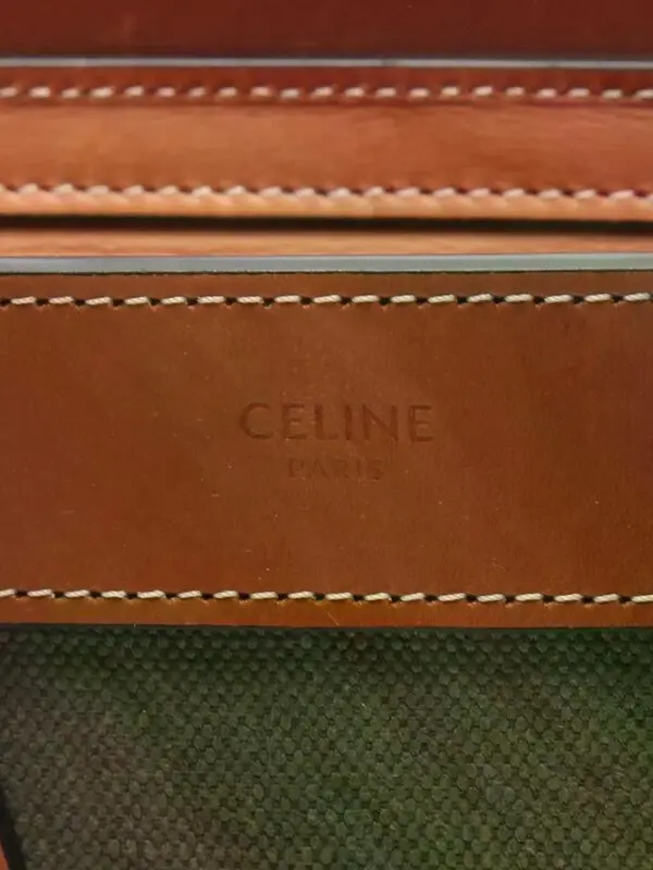 Celine 2000-2026 Nano Luggage Canvas Satchel