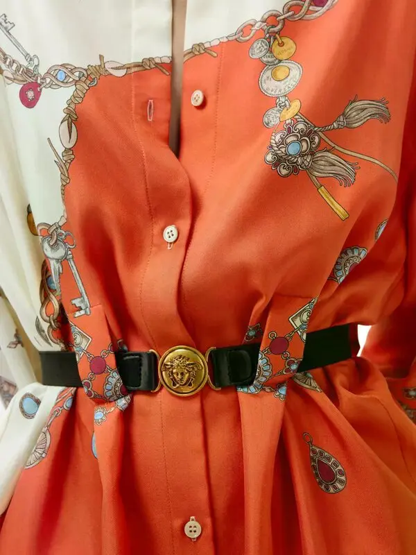 Versace Printed Silk Twill Mini Dress