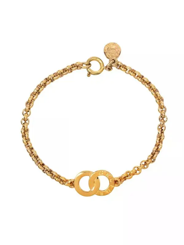 Celine 2000-2026 Plated Circle Charm Bracelet Costume Bracelet - Gold