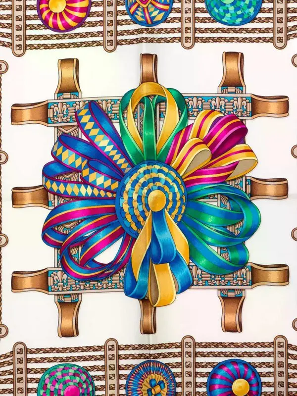 Hermès 20th Century Les Rubans Du Cheval Silk Scarf 90 Scarves