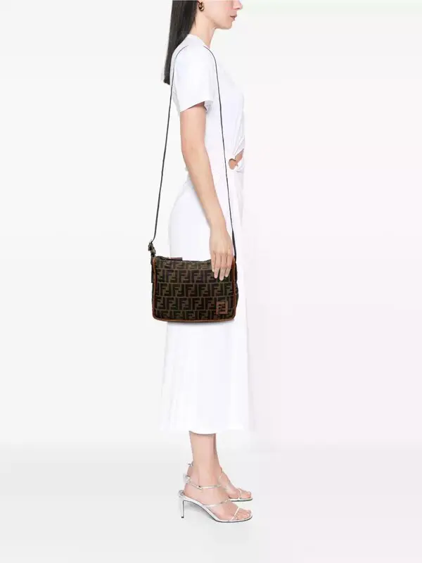 Fendi Zucca Canvas Crossbody Bag - Brown