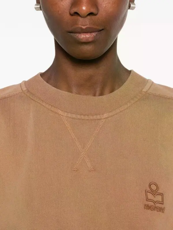 MARANT ETOILE Sunny Logo-embroidered Sweatshirt - Brown