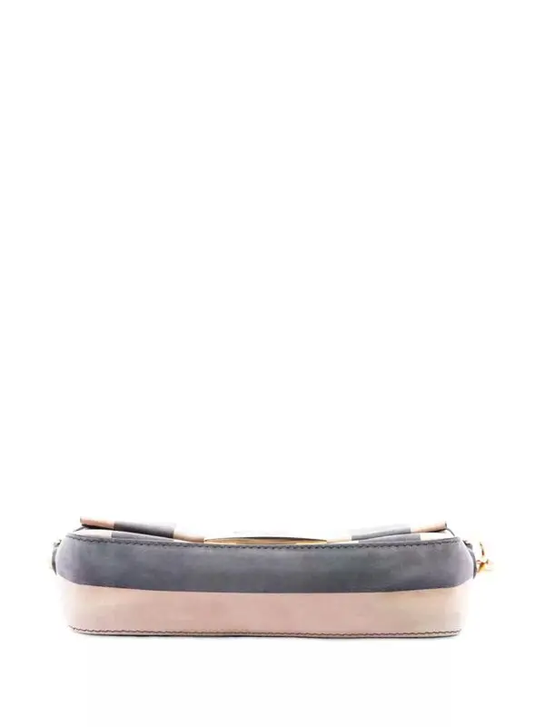 Fendi Mini Pequin Nubuck Baguette Satchel