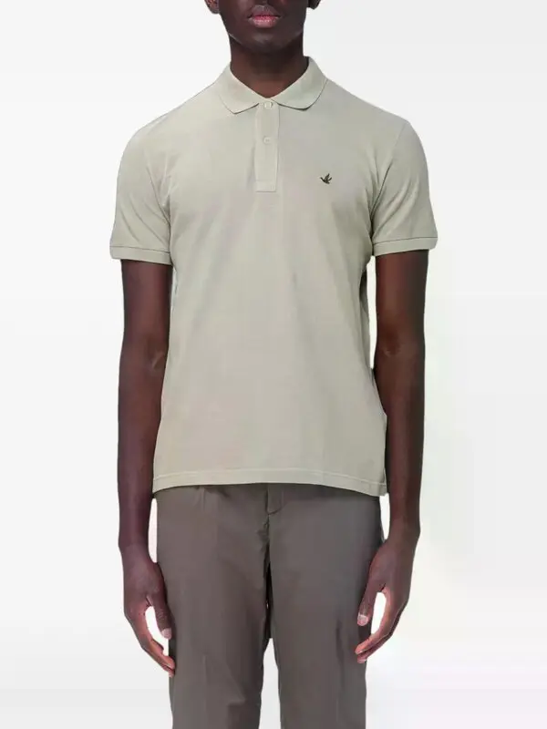 BROOKSFIELD Logo-embroidered Cotton Polo Shirt - Green