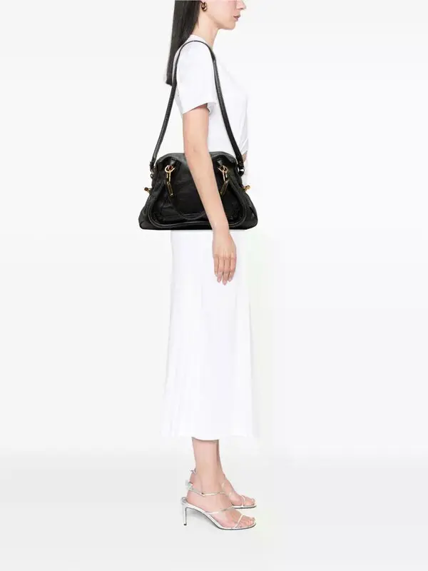 Chloé 2002-2026 Medium Pebbled Leather Paraty Satchel