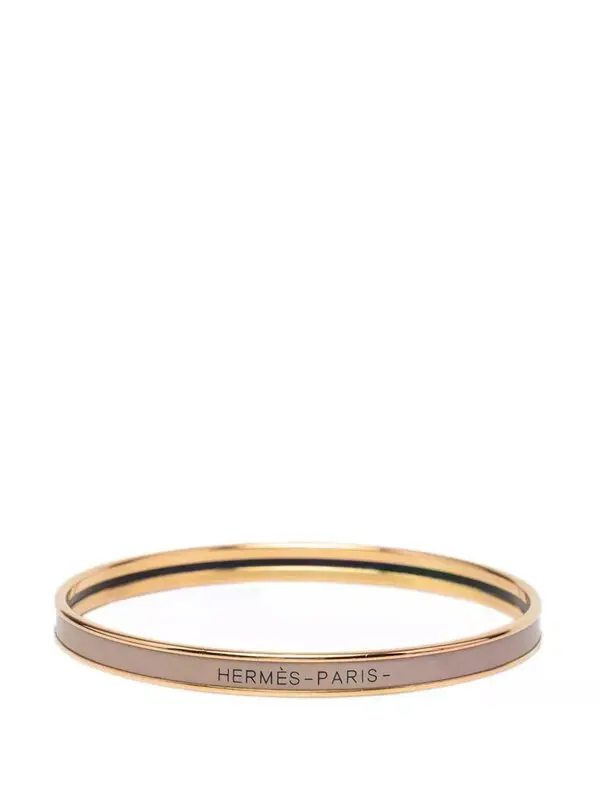 Hermès 2000-2026 Extra Narrow Enamel Uni Bangle 62 Costume Bracelet