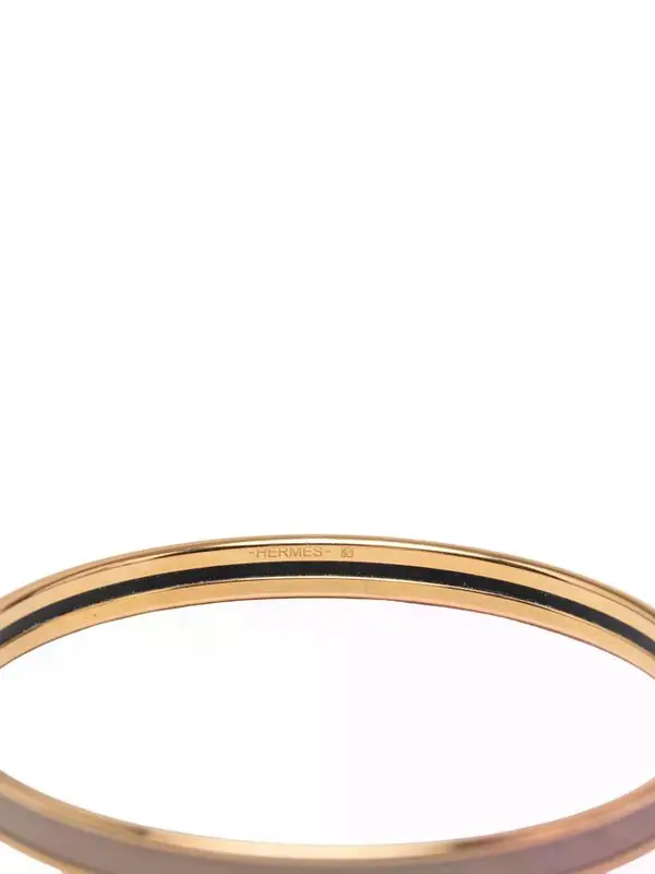 Hermès 2000-2026 Extra Narrow Enamel Uni Bangle 62 Costume Bracelet
