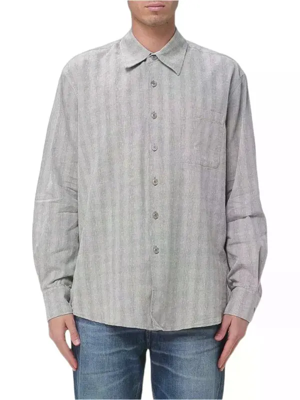 Our Legacy Herringbone-patterned Chest-pocket Shirt
