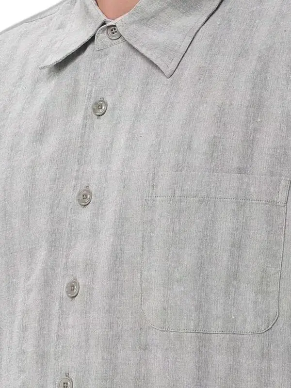 Our Legacy Herringbone-patterned Chest-pocket Shirt