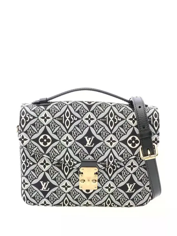 LOUIS VUITTON Monogram Jacquard Since 1854 Pochette Metis Satchel - Black