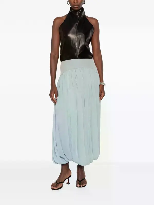 ABADIA Suri Pleated Midi Skirt