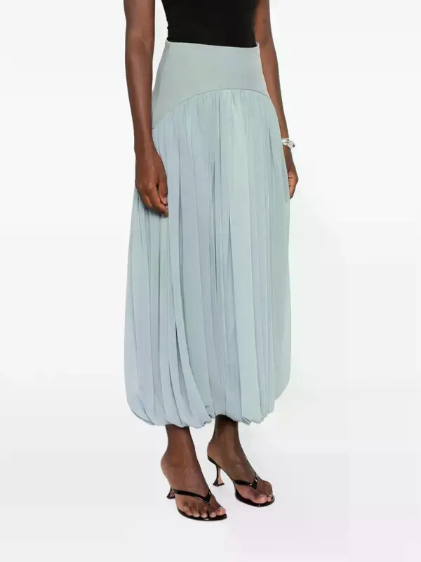 ABADIA Suri Pleated Midi Skirt