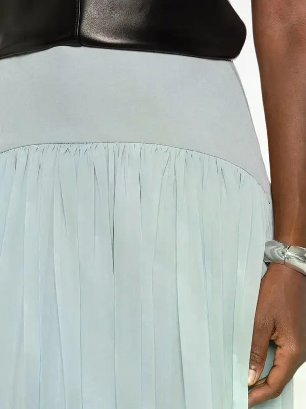 ABADIA Suri Pleated Midi Skirt