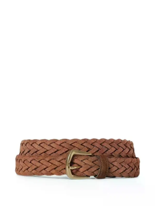 BROOKSFIELD Braided Suede Belt - Brown