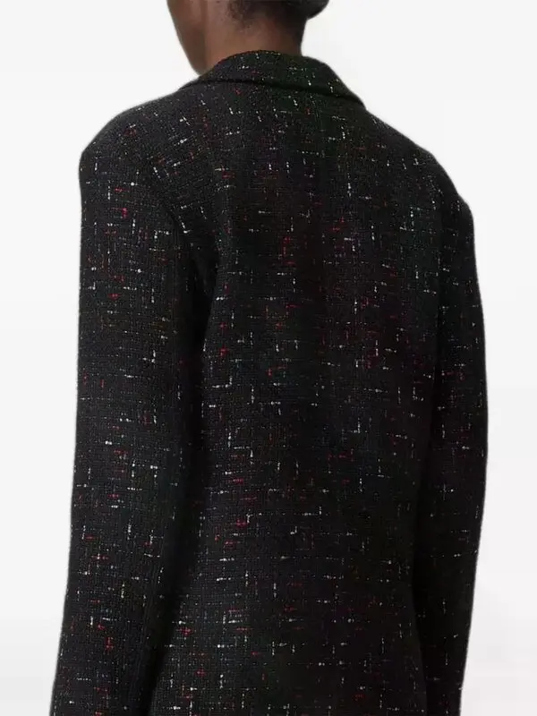 Emporio Armani Tweed-effect Button-fastening Blazer