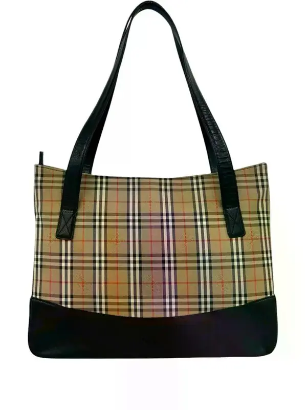 Burberry Haymarket Check Canvas Tote Bag