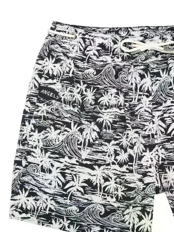 Palm Angels Palm Tree-print Swim Shorts