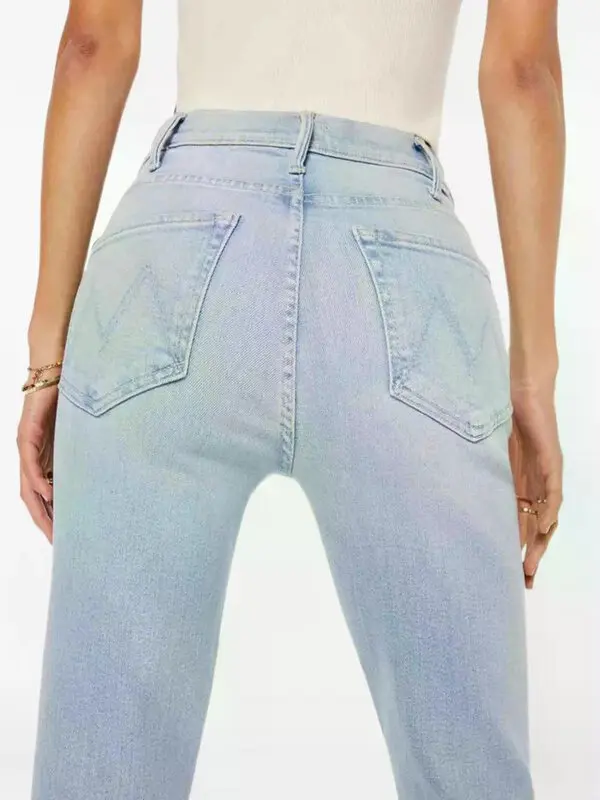 MOTHER The Hustler Ankle Fray Bootcut Jeans