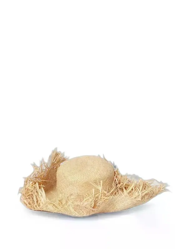 Emporio Armani Raffia Hat - Neutrals