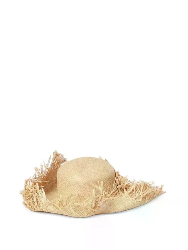 Emporio Armani Raffia Hat - Neutrals