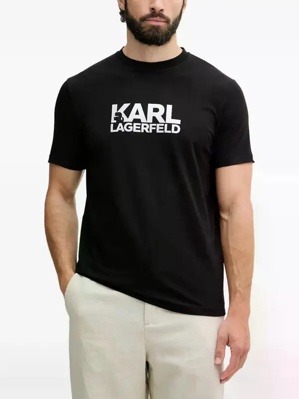 Karl Lagerfeld Logo-print Cotton T-shirt - Black