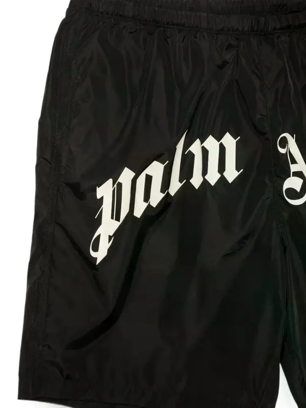 Palm Angels Logo Print Swim Shorts