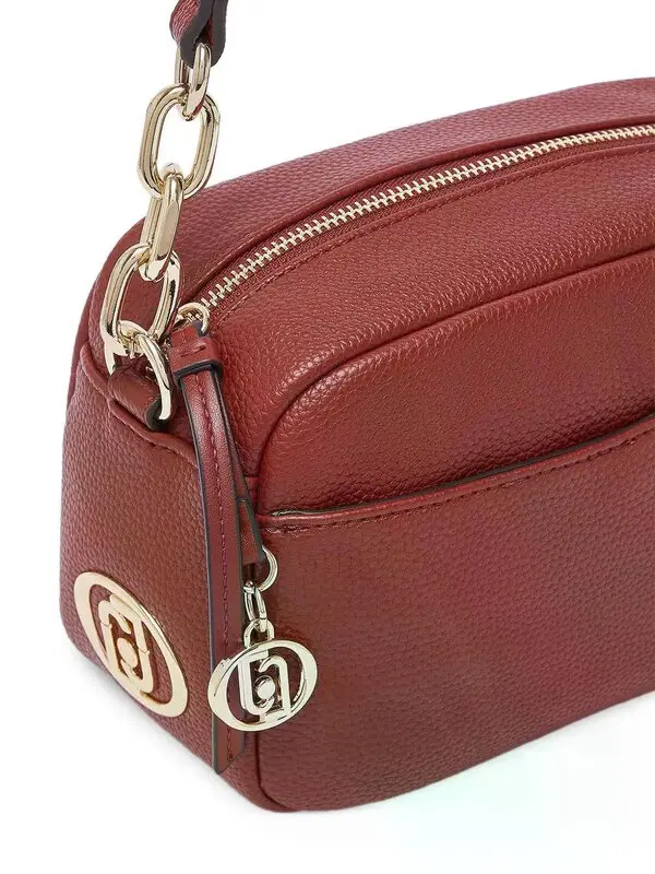 Liu Jo Grained-effect Cross Body Bag With Logo Plaque - Red