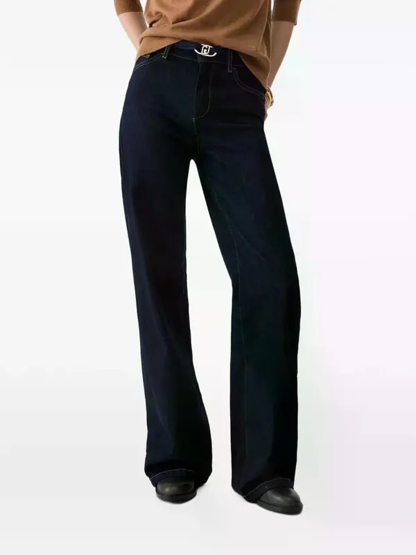 Liu Jo Belted Flared Jeans - Blue
