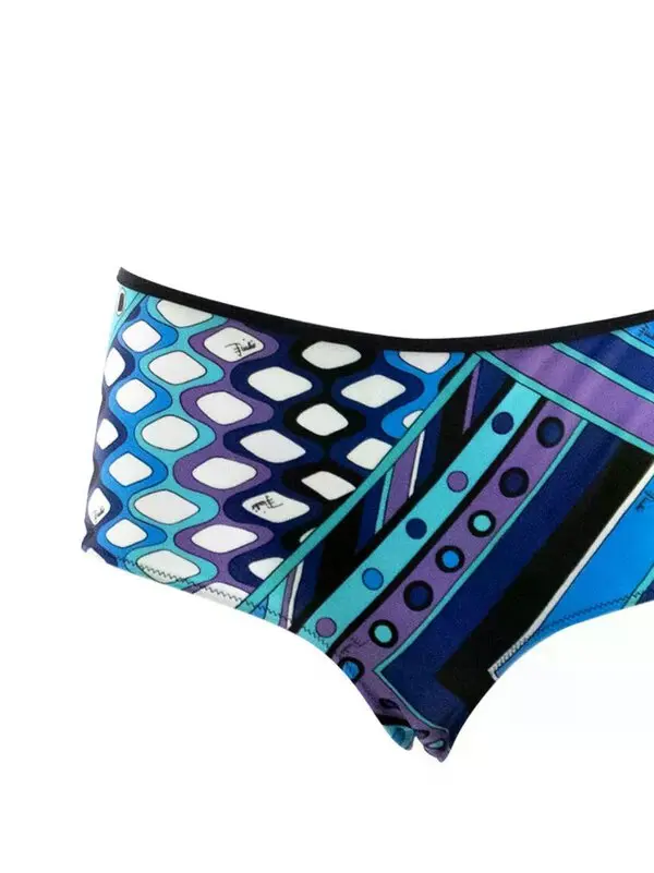 Emilio Pucci Vivara-print Bikini Bottoms - Blue