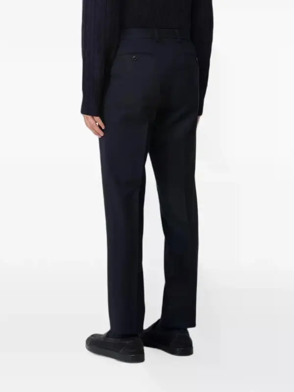 FAY Virgin Wool Tailored Trousers - Blue