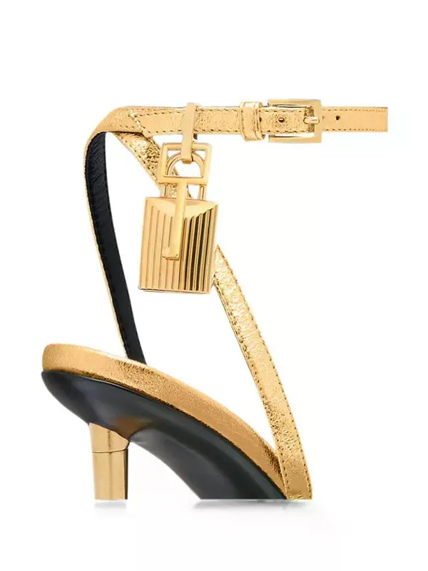 TOM FORD Metallic Padlock Sandals