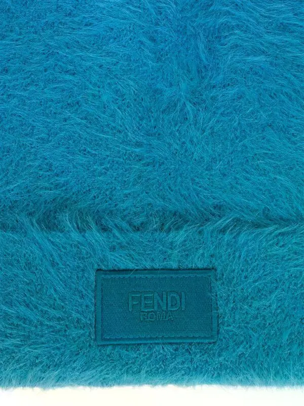 Fendi Logo Patch Beanie Hat